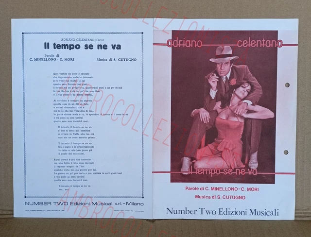 SPARTITO MUSICALE ADRIANO Celentano Il Tempo Se Ne Va = Leggere ...
