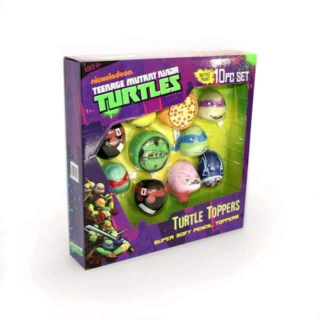 NICKELODEON TURTLES SOFT Pencil Toppers 10pc Set Battle Pack £24.95 ...