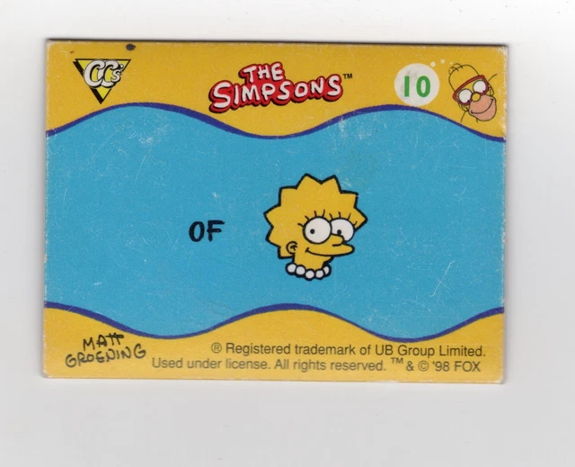AUSTRALIAN TAZO. THE SIMPSONS 3D CC's Lenticular Cards #10 $3.99 ...