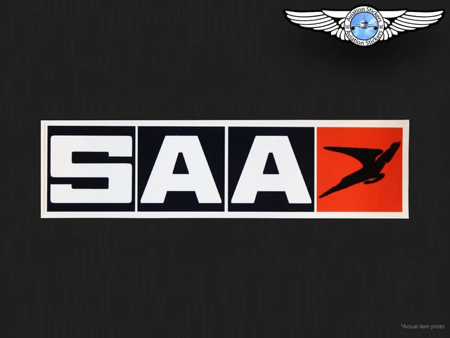OLD SOUTH AFRICAN Airways Saa Rectangular Logo Decal / Sticker £7.25 ...