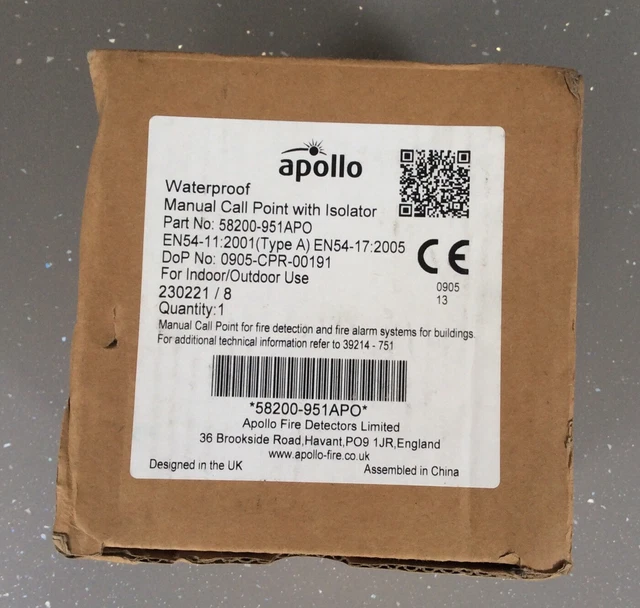 4 X APOLLO Weatherproof MCP Addressable Manual Call Point – 58200 ...