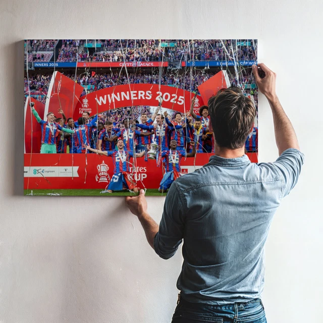 CRYSTAL PALACE FA Cup Winners 24/25 Canvas £35.00 - PicClick UK