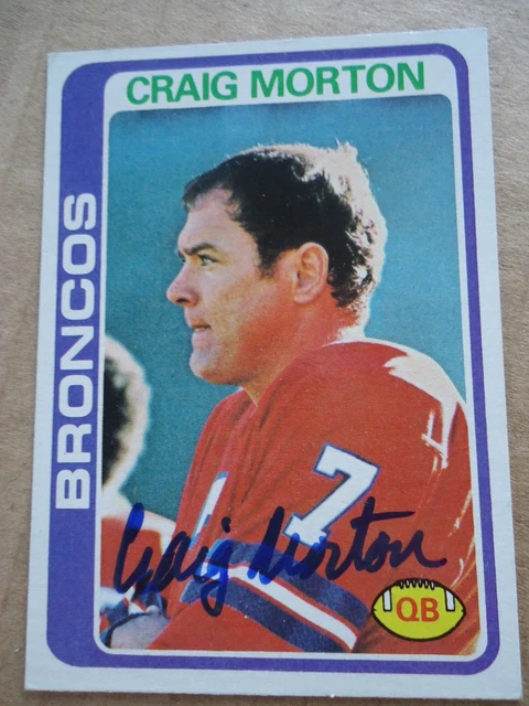 CARTE DE FOOTBALL dédicacée Craig Morton - 1978 Topps #405 - Denver ...