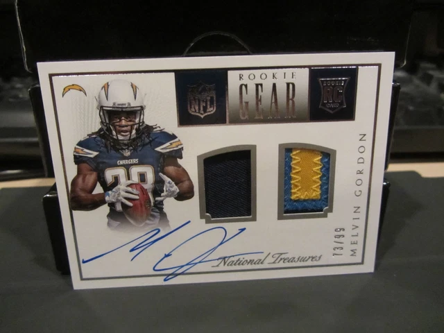 NATIONAL TREASURES GEAR Autograph Jersey Chargers Melvin Gordon 73/99 ...