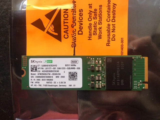 SK HYNIX BC511 256GB M.2 Nvme 2280 SSD HFM256GDJTNI-82A0A £22.99 ...