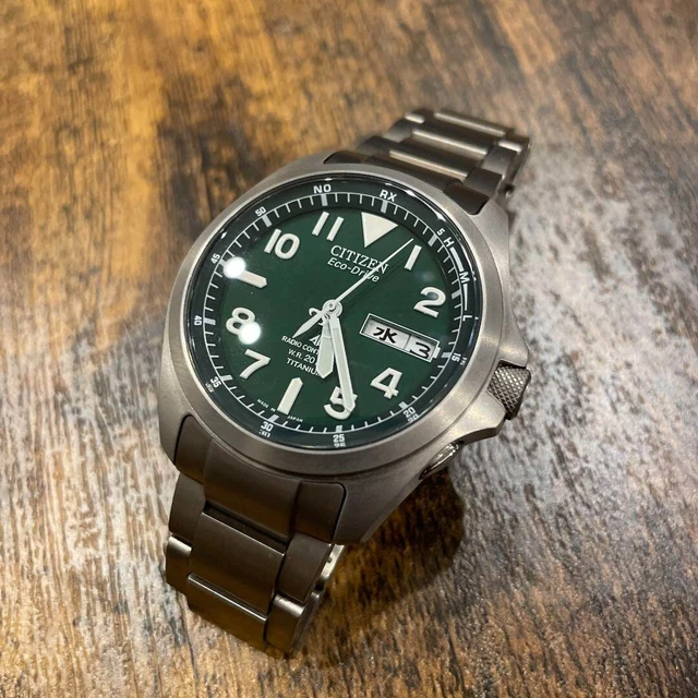 CITIZEN PROMASTER LAND PMD56-2951 Eco Drive Titanium Watch W/ Box ...