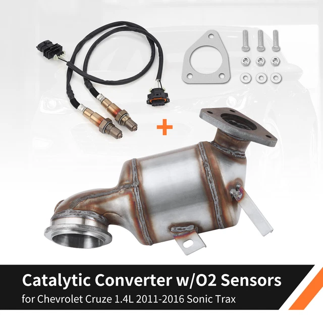 CATALYTIC CONVERTER+O2 SENSORS For CHEVROLET Cruze Trax Sonic 1.4L 2011 ...
