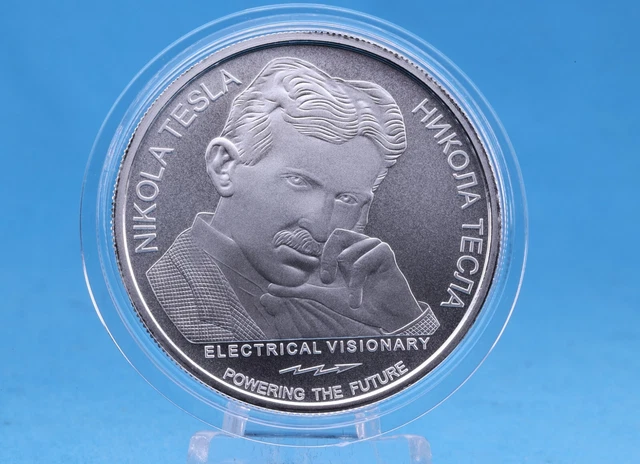 NIKOLA TESLA 2024 Teleforce 1 Oz Silber 9999 Serbien 100 Dinar ST / BU ...
