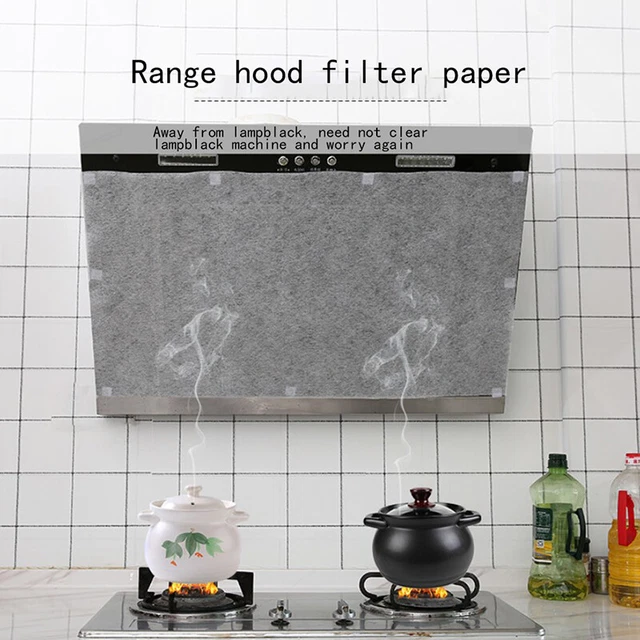 RANGE HOOD GREASE Filter Paper Oil Absorbent Dirt Stopper Kitchen Home ...