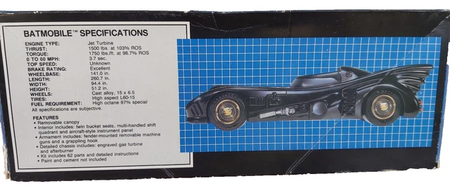 AMT #6877 BATMAN 1989, BATMOBILE model kit, maquette, DC Comics, 1:25 ...