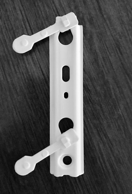 SYLON STYLE DIY CURTAIN TRACK PARTS 1 x DOUBLE TOP FIX BRACKET white ...