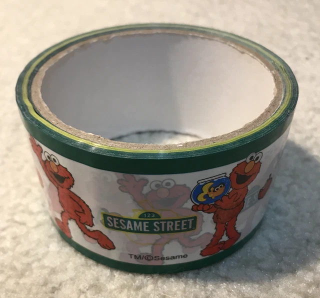 SESAME STREET ELMO Print Craft Packing Tape Sticker 2" Wide Green ...