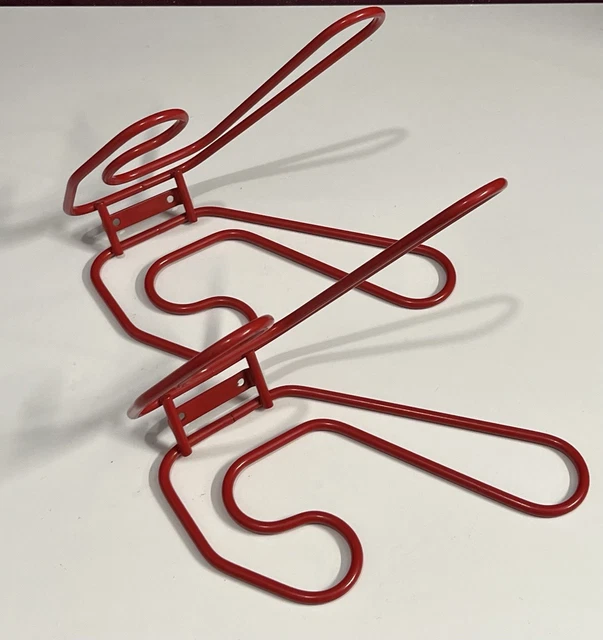 LOT 2 PATÈRES IKEA Vintage Rouge Années 80/90 Métal Design Postmoderne ...