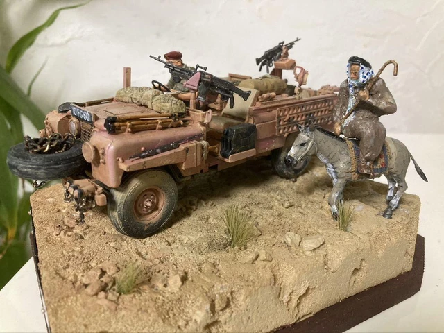 BUILT & PAINTED Tamiya 1/35 Diorama British Special Forces S.A.S. Land ...