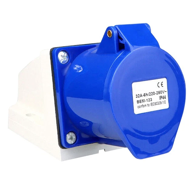 HEAVY DUTY 32A Wall Mounted 3 Pin Socket and Plug for Caravan Camper ...