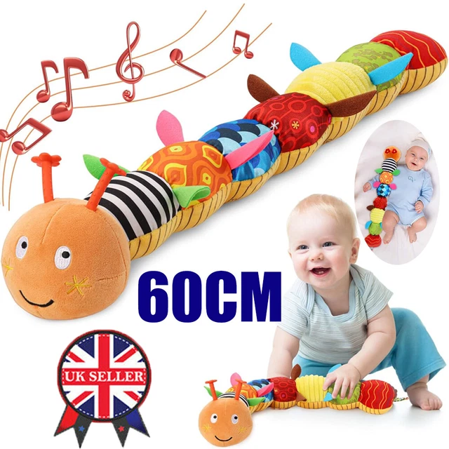 MUSICAL CUTE TOY Educational Stuffed Plush Caterpillar Bell Toys For ...
