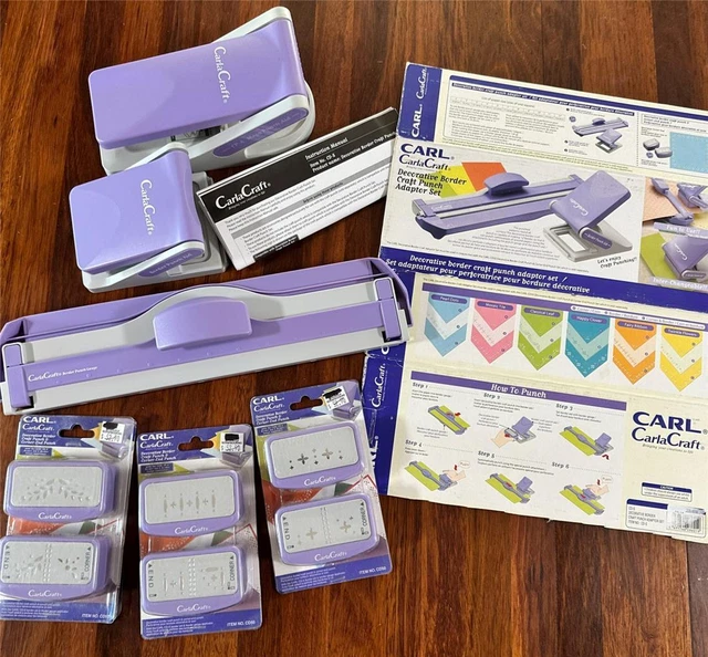 LOT: CARLA CRAFT Paper Art Scrapbooking Punches Mega Punch Aid Border ...