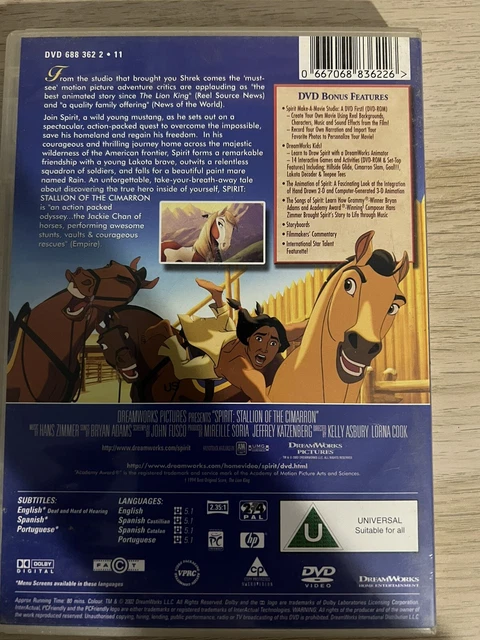 SPIRIT: STALLION OF the Cimarron (DVD, 2002) £0.97 - PicClick UK