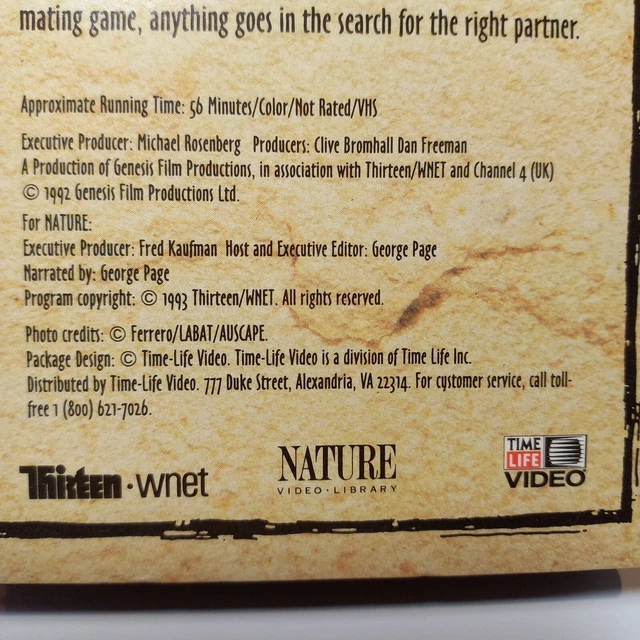PRIMAL INSTINCT - The Mating Game [VHS] Time-Life Video. 1993 Nature 50 ...