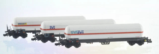 LS MODELS 60136 Set 3x SNCF 4achs Kesselwag Uas MILLET weiß/orange Ep4 ...