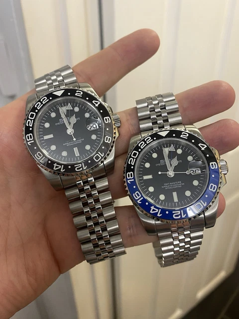 40MM GMT BATMAN/BRUCE Wayne Custom Mod Watch With Genuine Seiko NH34 ...