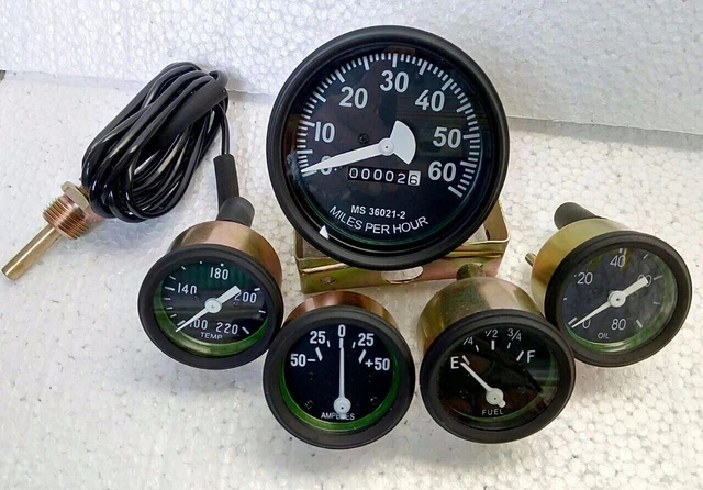 JEEP WILLYS SPEEDOMETER 12 V fits 1946-66 CJ-2A, 3A, 3B,M38, M38A1 ...