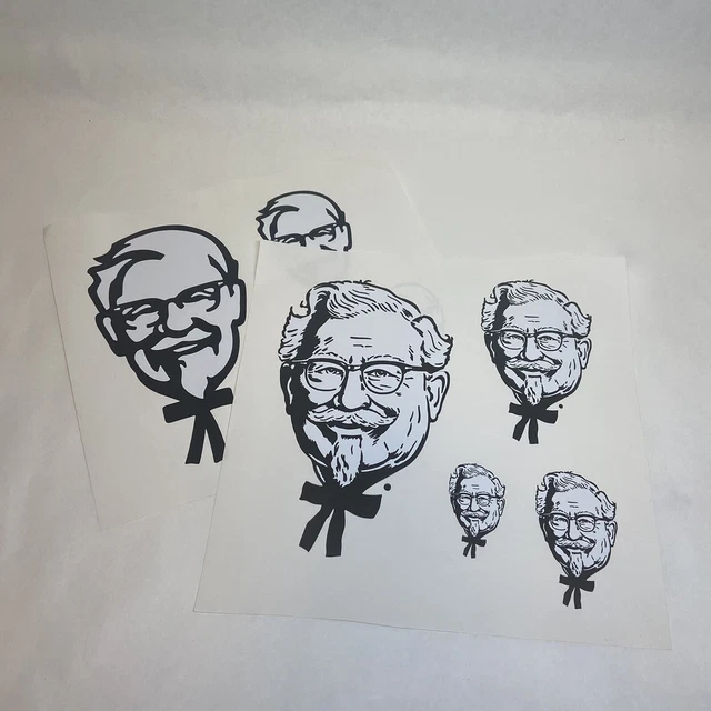 LARGE KFC KENTUCKY Fried Chicken Restaurant Colonel Sanders Clear ...