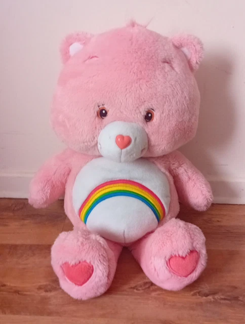 EXTRA LARGE JUMBO Care Bears PINK Rainbow Bear Stuffed Plush Toy 2002 Vintage... $71.12 ...