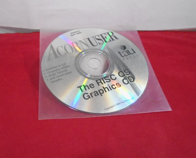 LE RISC OS Graphique Cd-Rom Par Acorn User AUCD13 pour Ordinateurs Avril 2001 EUR 22,93 ...