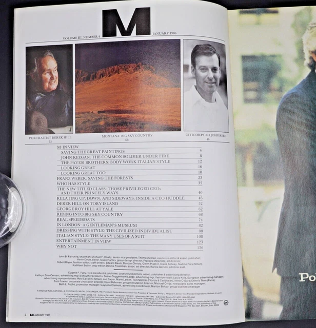 M THE CIVILIZED Man Magazine 1986 January CEO Style London Gentleman ...