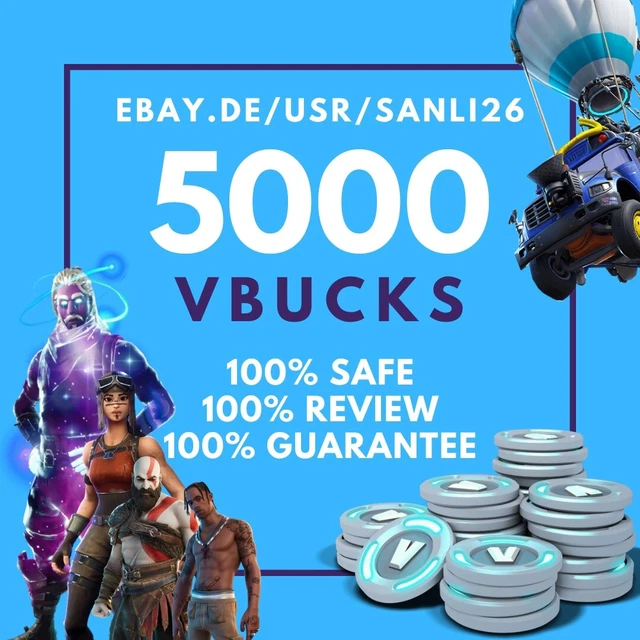 FN VBUCKS 5000 V-bucks PlayStation XBOX PC Switch Acc 100% SAFE 100% ...