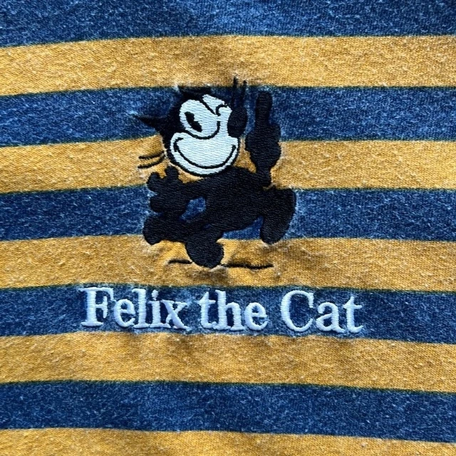 NEON RIOT × Felix The Cat Multicolored Striped Middle Finger Up T-shirt ...