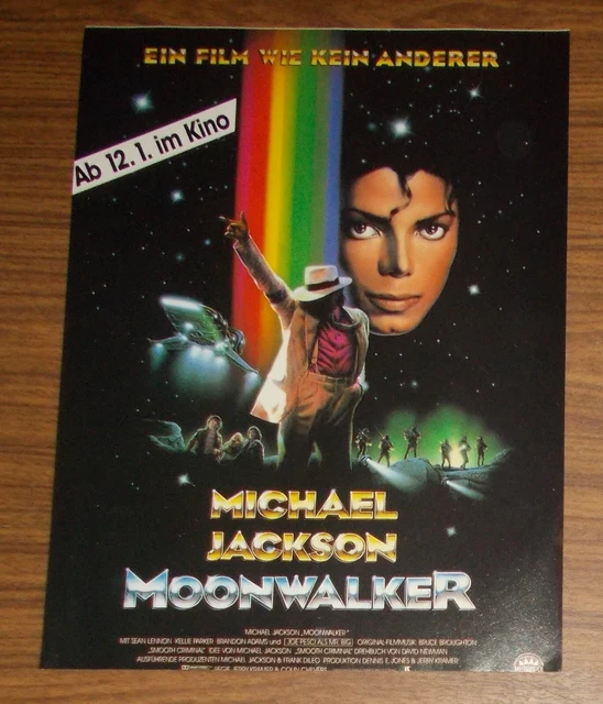 SELTENE WERBUNG MICHAEL JACKSON MOONWALKER - Ab 12.1. im Kino 1989 EUR ...