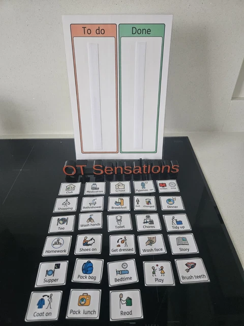 VISUAL AID Routine Chart To do/Done board ASD,Autism,SEN and Dementia ...