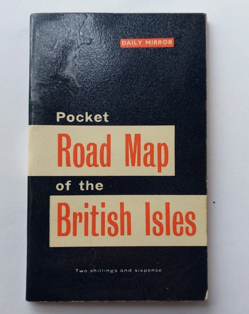 DAILY MIRROR- POCKET Road Map of The British Isles -Vintage 1970's £18. ...