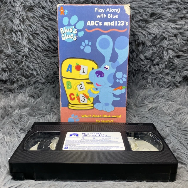 BLUE’S CLUES ABC’S and 123’s VHS Tape 1999 Nickelodeon Nick Jr Cartoon ...