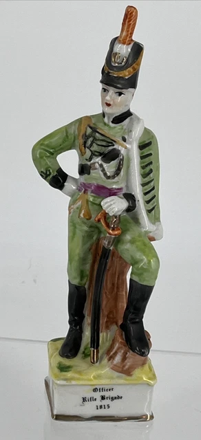 STATUETTE FIGURINE OFFICIER Rifle Brigade 1815 circa XXème siècle EUR ...