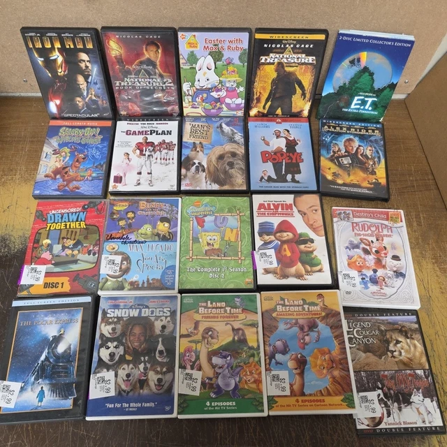 LOT OF 100 DVD Cartoon Family Children Classic Animated Kid Disney ...