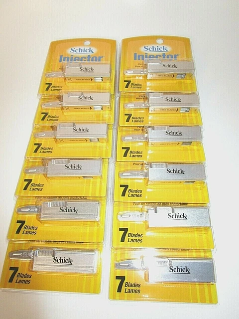 NOS SCHICK INJECTOR Razor Blades One Dozen 7 Packs 84 Blades Quick ...