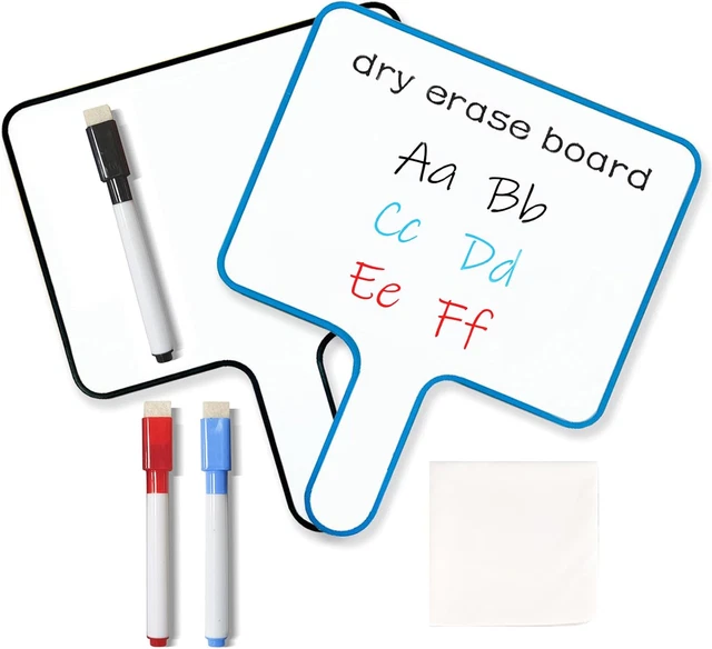 DRY ERASE ANSWER Paddles, 2 Pack Handheld Whiteboard with Magnetic ...