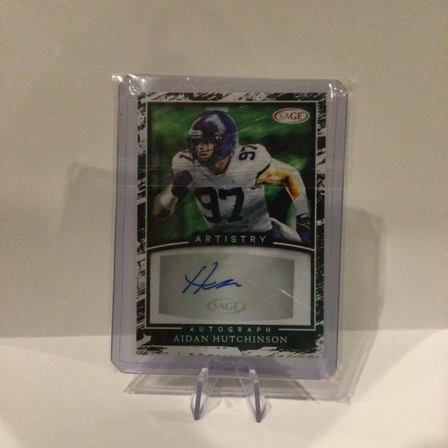 2022 SAGE #A-AH AIDAN HUTCHINSON Artistry Auto Rookie Detroit Lions $20 ...