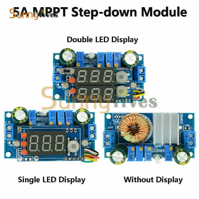 MPPT SOLAR PANEL Controller 5A DC-DC Step-down CC/CV Charging Module ...