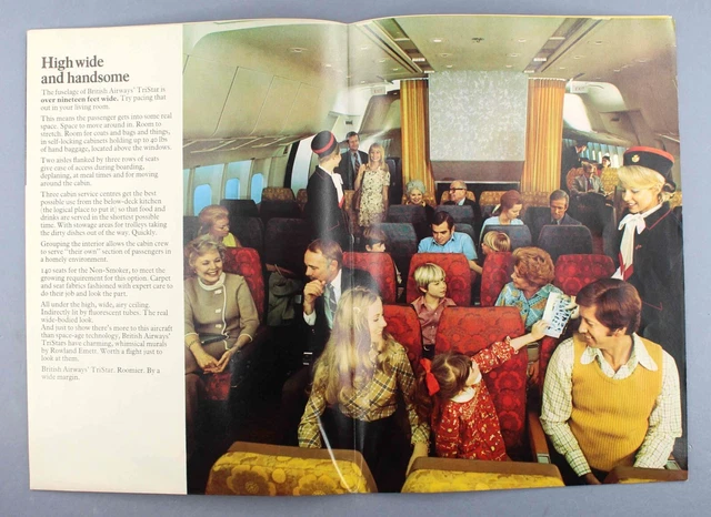 BRITISH AIRWAYS LOCKHEED Tristar L-1011 Large Cutaway Poster Brochure ...