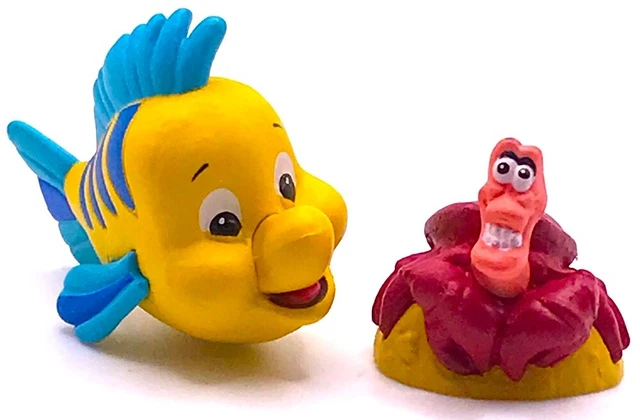 LITTLE MERMAID FIGURE Play Set DISNEY Princess PVC TOY Flounder ...