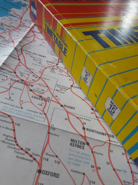 BRITISH RAIL 1987 Timetable, BR Network Map & Bookmark. Good Condition ...
