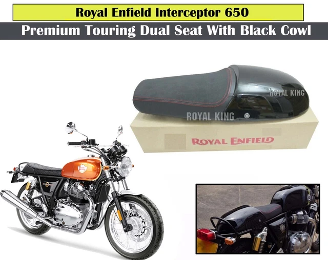 ROYAL ENFIELD INTERCEPTOR 650 "Premium Touring Dual Seat" With "Black ...