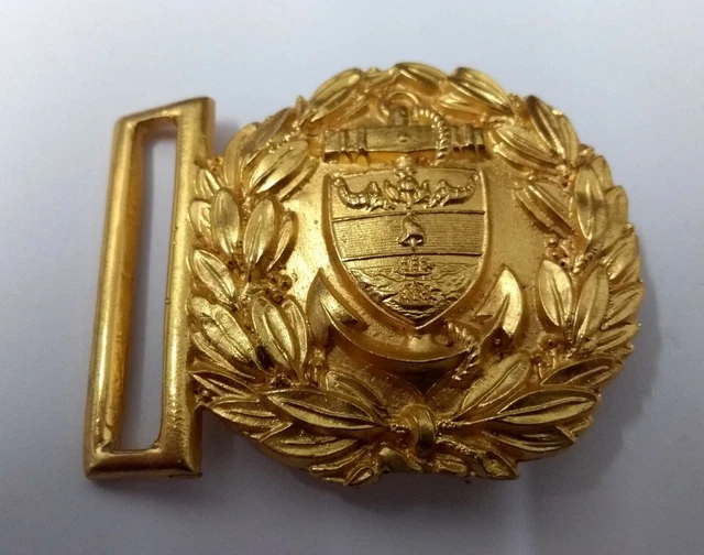 GENUINE VINTAGE NAVAL Issue Anchor Shield Insignia Ceremonial Belt ...