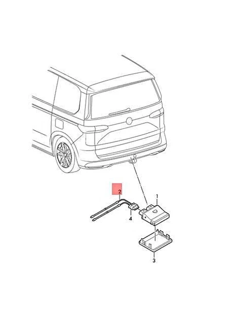 GENUINE VW SENSOR line for tailgate opening left 7T0962253A £110.87 ...