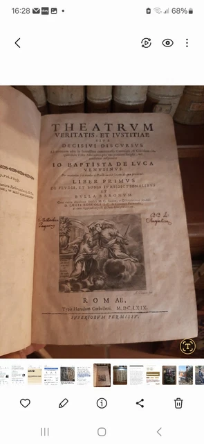 GIOVANNI BATTISTA DE Luca Theatrum Veritatis Et Justitiae 1669 Diritto ...