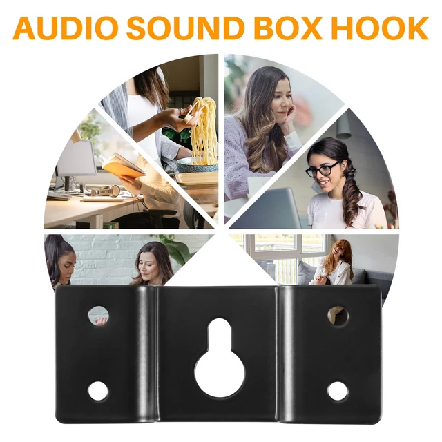 DIY AUDIO SOUND Box Speaker Wall Mount Iron Hook Hanger Plate 5PCS ...